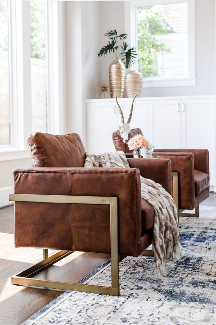 Leather casual chairs store