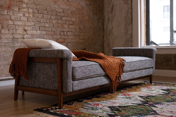 Ashbury Mid Century Modern Futon Sofa Bed Sleeper Sofa Edloe Finch Furniture Co